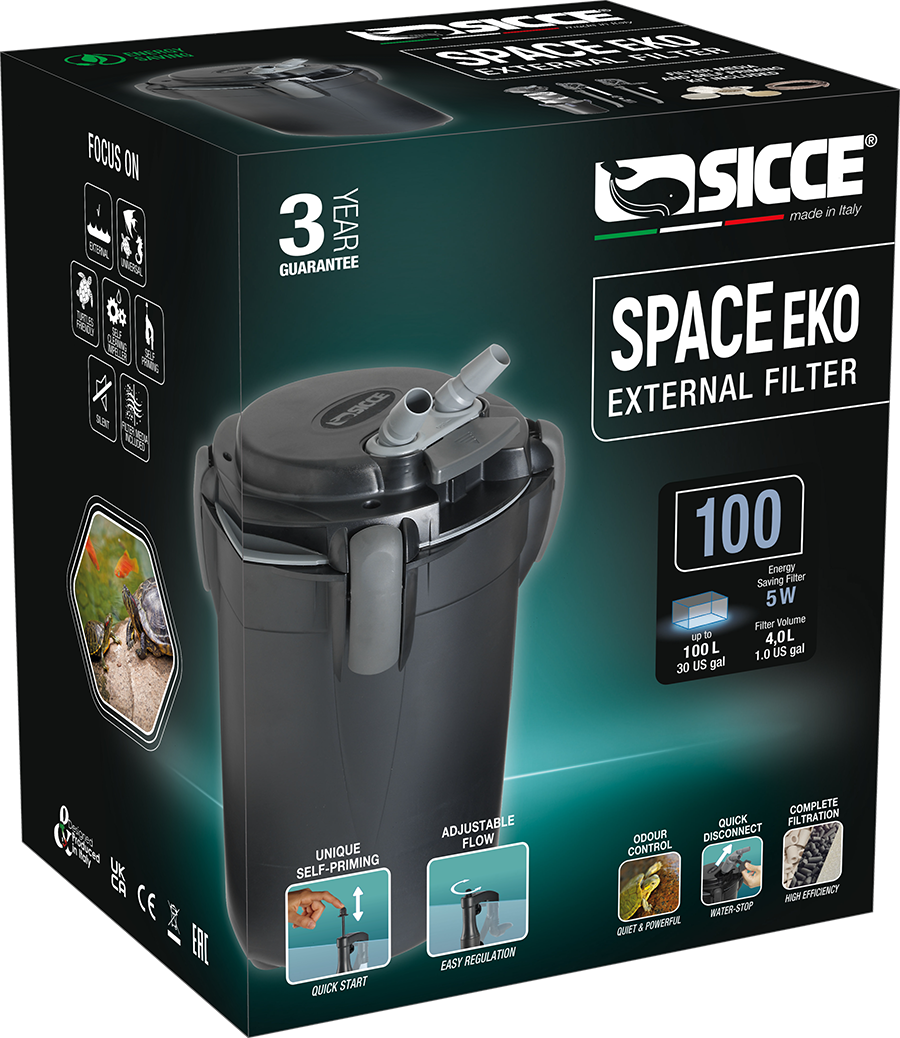 SICCE SPACE EKO+ CANISTER FILTER | Vebas Aquariums Pty Ltd